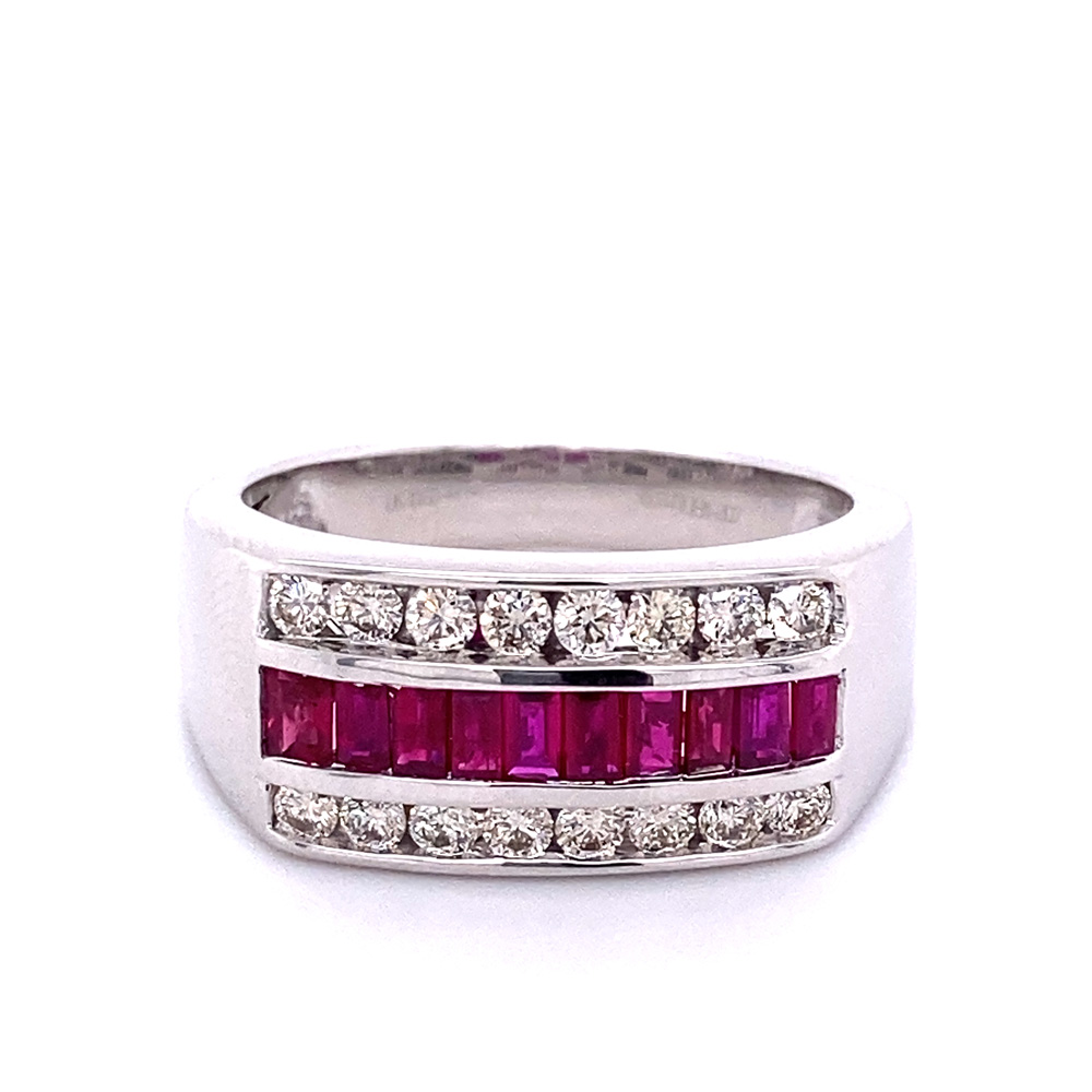 Ruby Mens Ring in 14K Yellow Gold - 252-11964